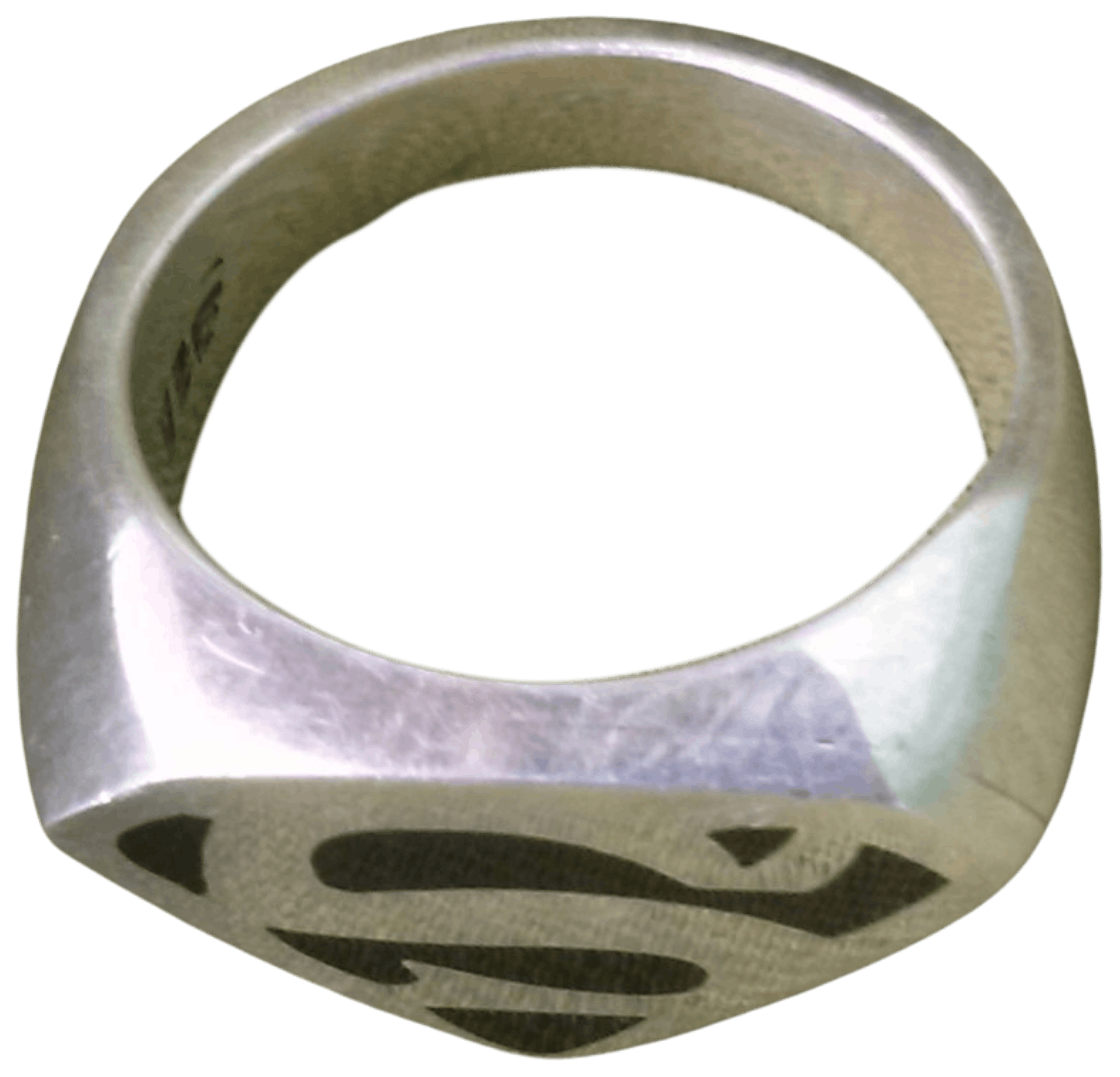 Vintage 80’s Sterling Silver and Black Superman Ring | Shop THRILLING