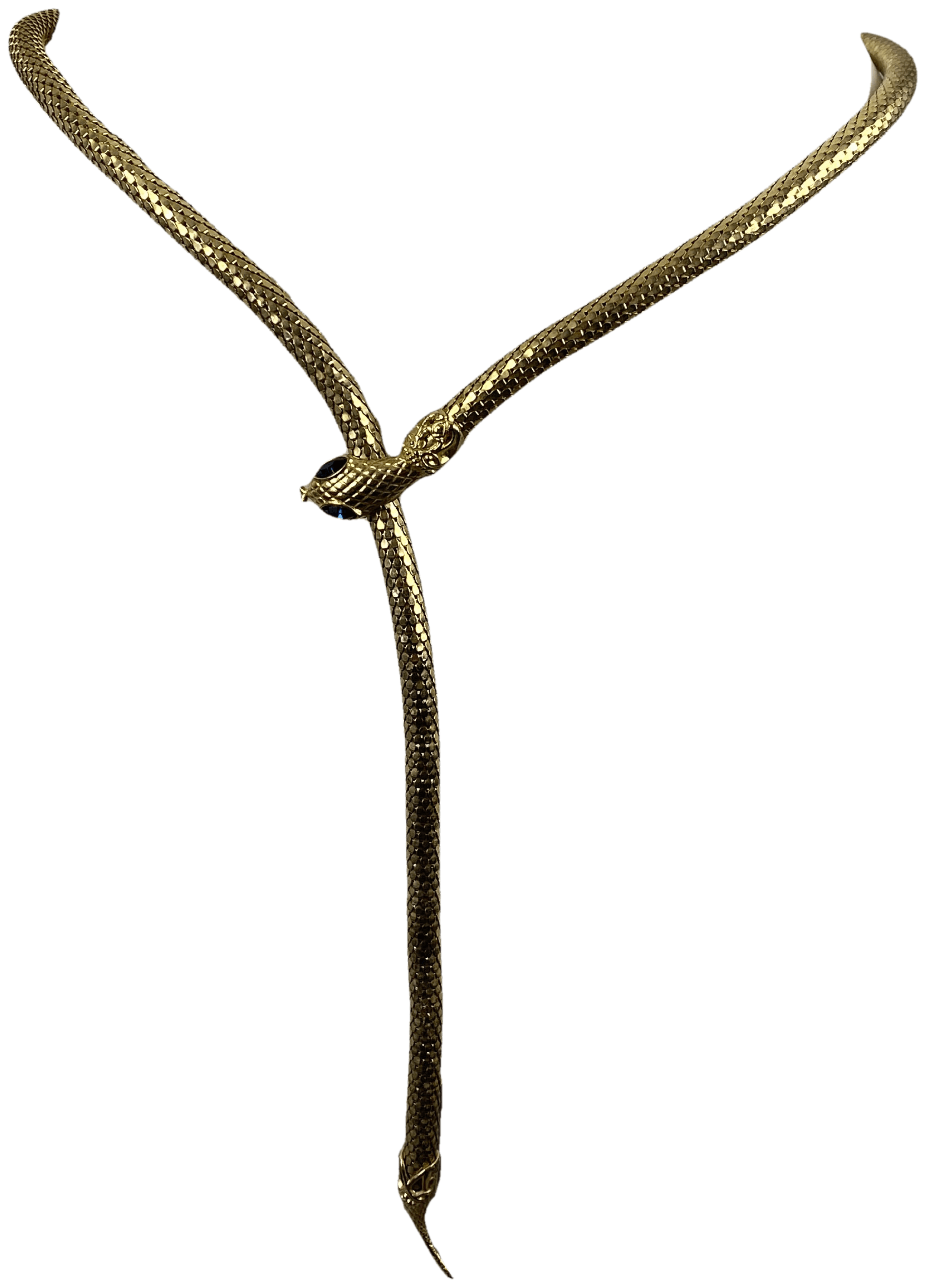 Vintage 80's Gold Mesh Metal Rope Snake Belt Or Necklace Python Boa ...