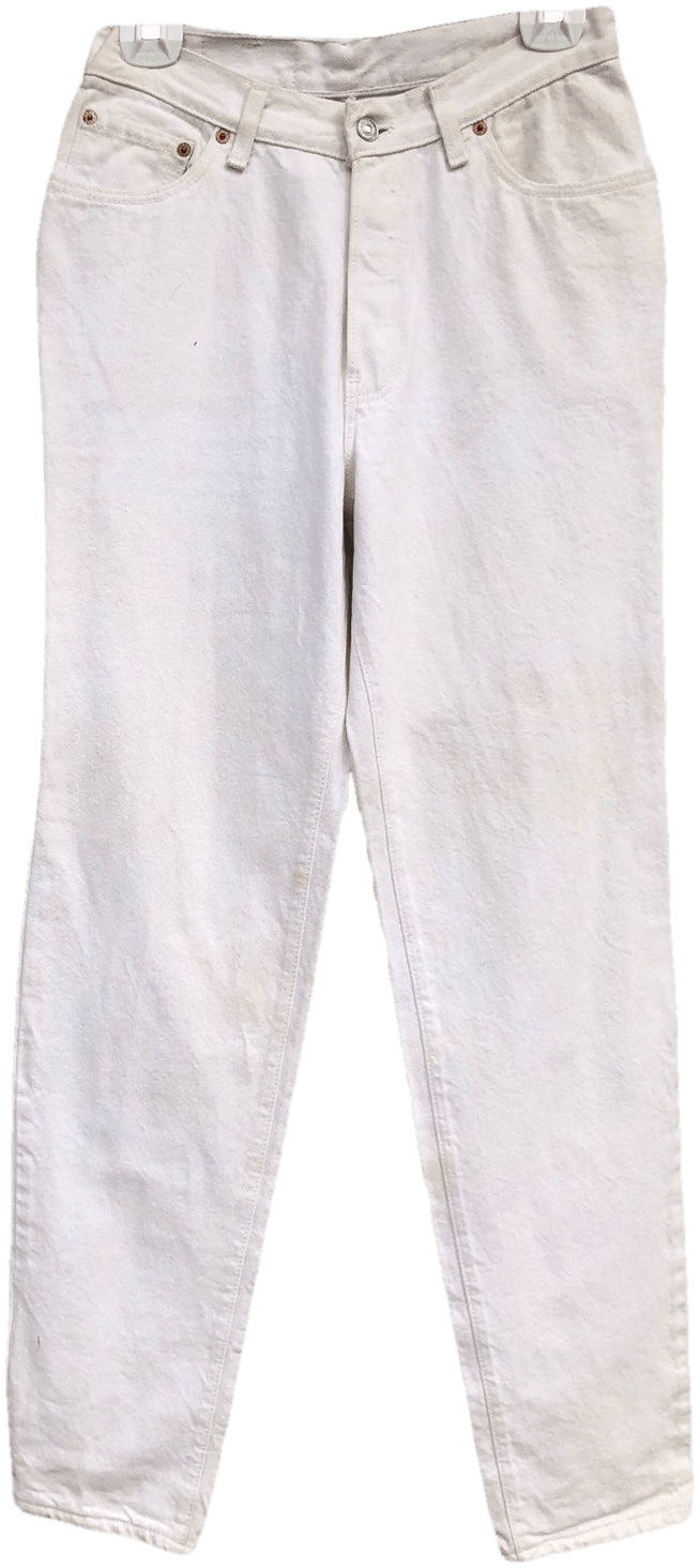 Vintage Button Fly High Waisted White Jeans by Levi's | Shop THRILLING