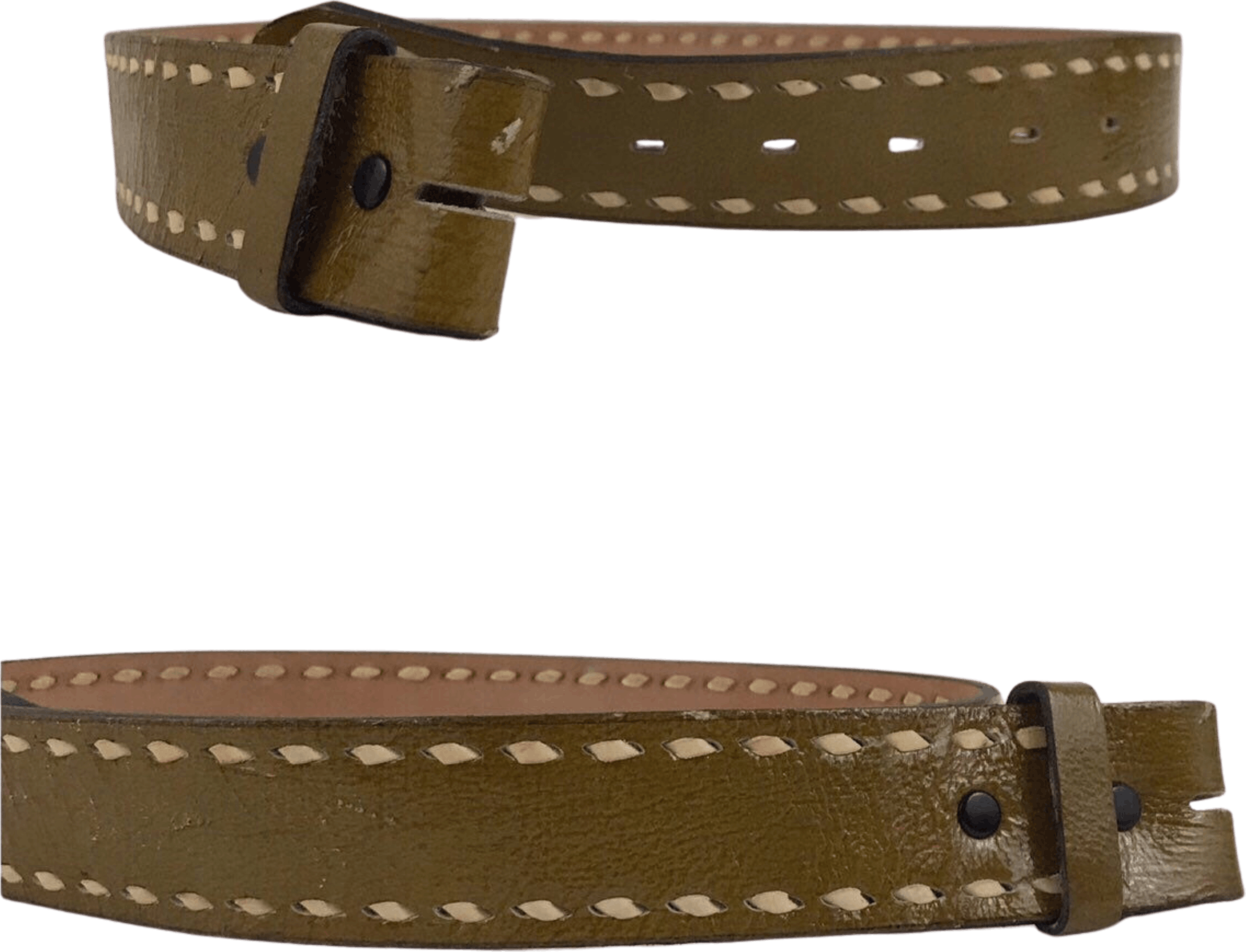 Vintage 60’s Green Leather Belt by Justin | Shop THRILLING