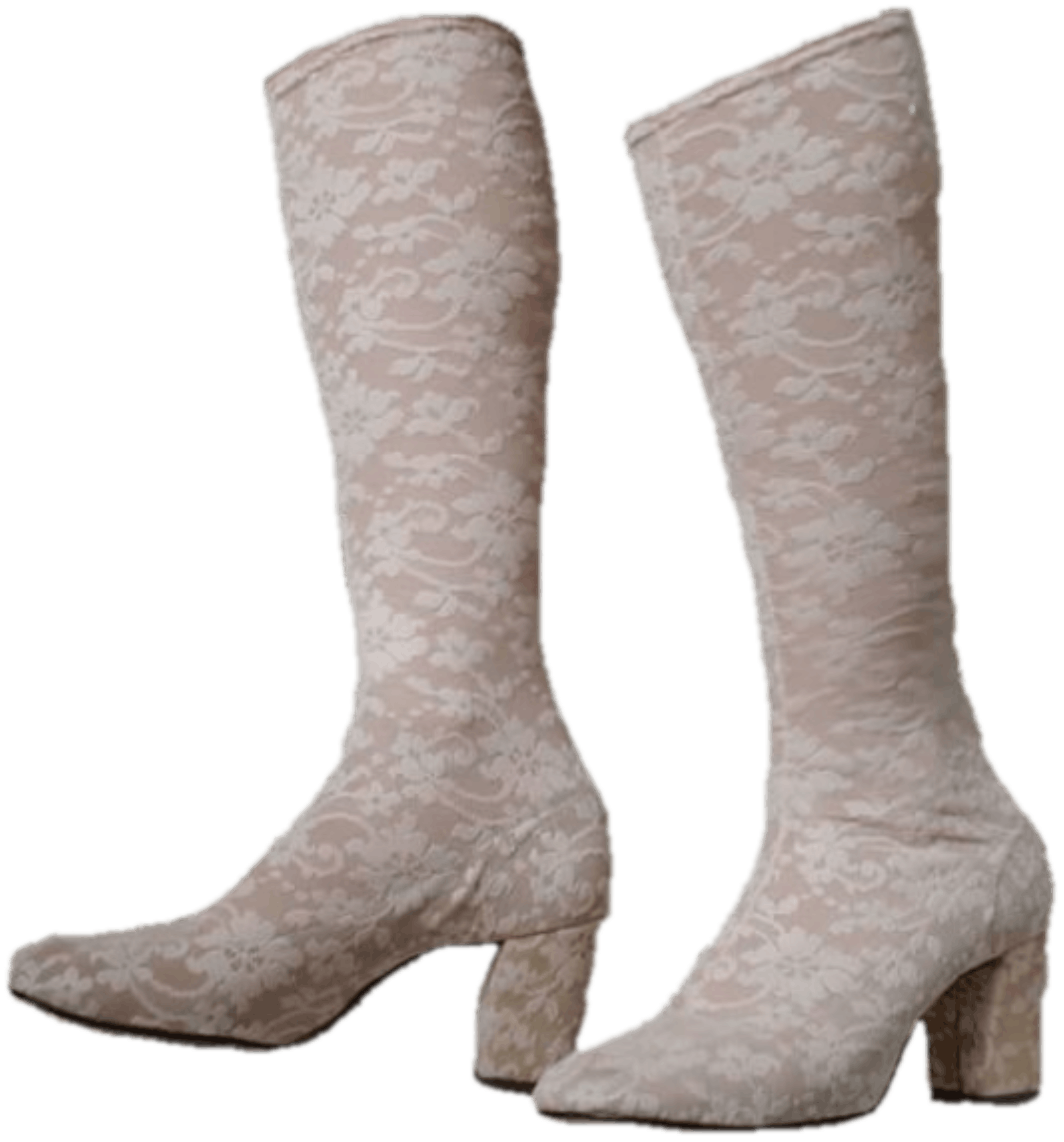 Vintage 60's Pale Pink Floral Mesh Gogo Boots | Shop THRILLING