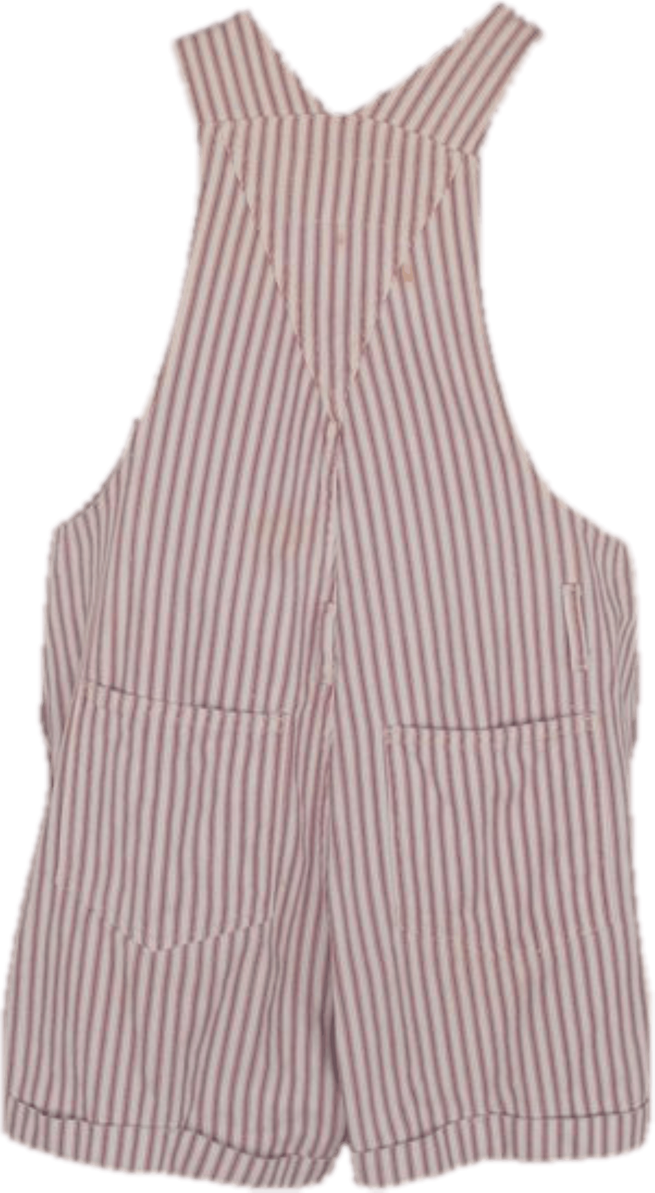 Vintage 80’s Red and Off-White Shorts Overalls by Not Guilty | Shop ...
