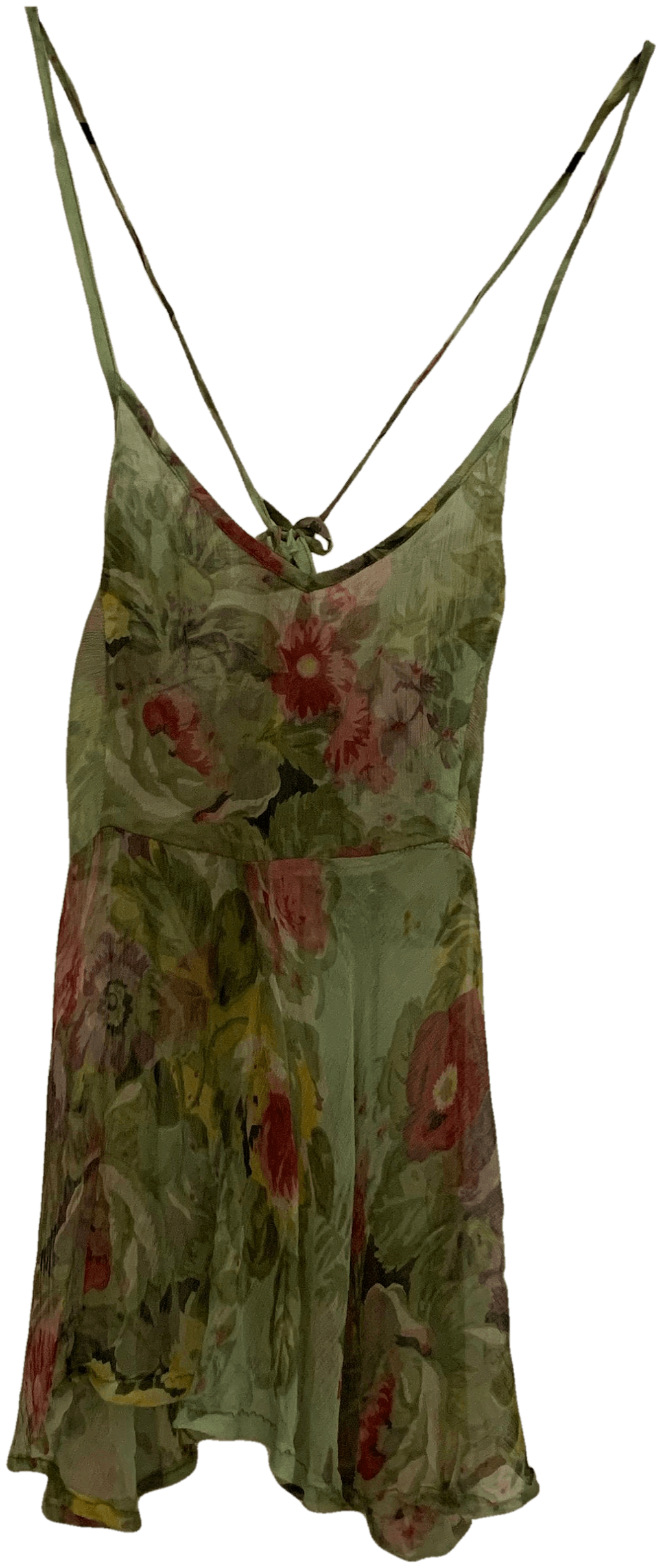 Vintage Sheer Green Floral Spaghetti Strap Top | Shop THRILLING