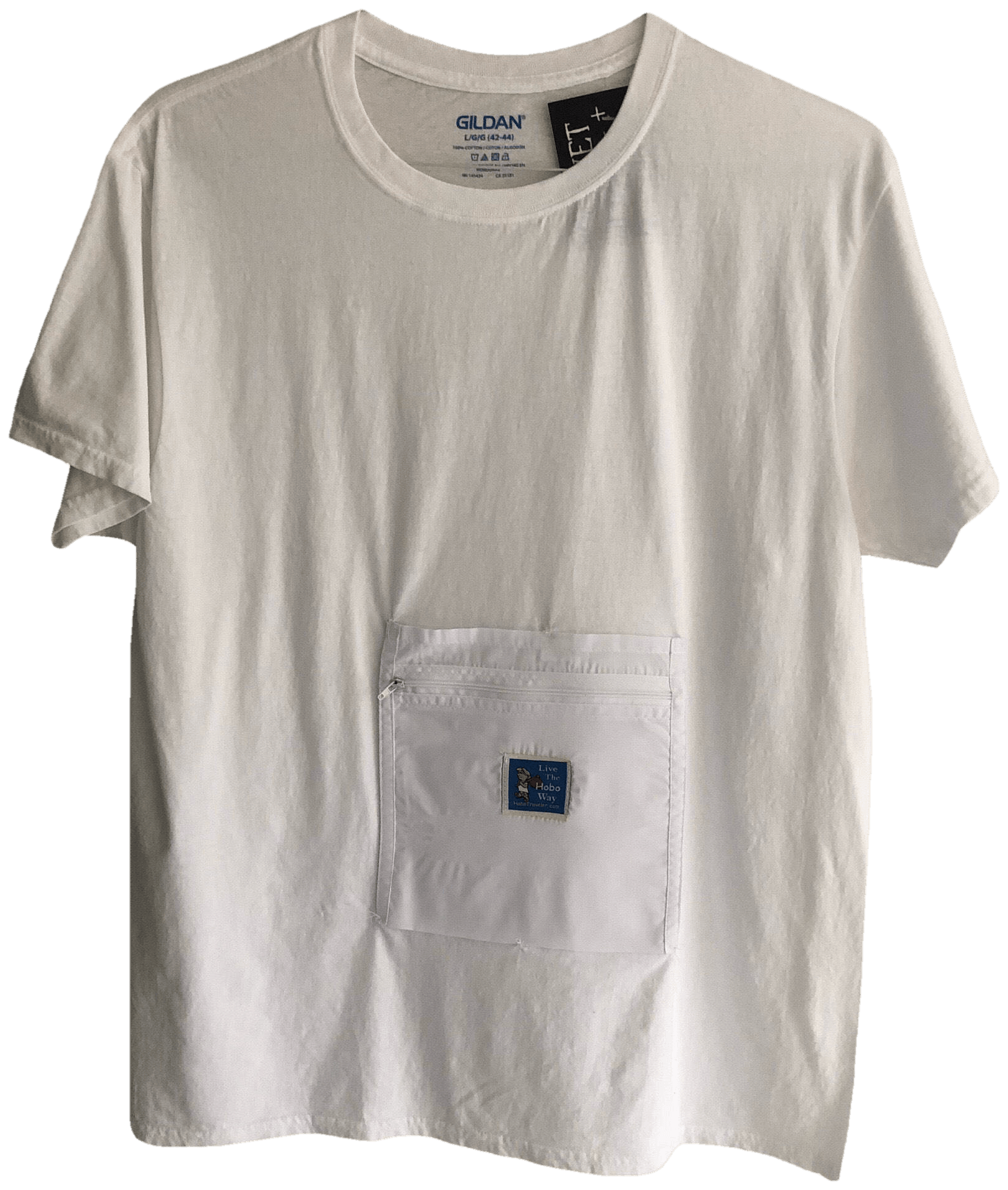 Vintage 80’s White Zipper Pouch Front Oversize T-Shirt by Gildan | Shop ...