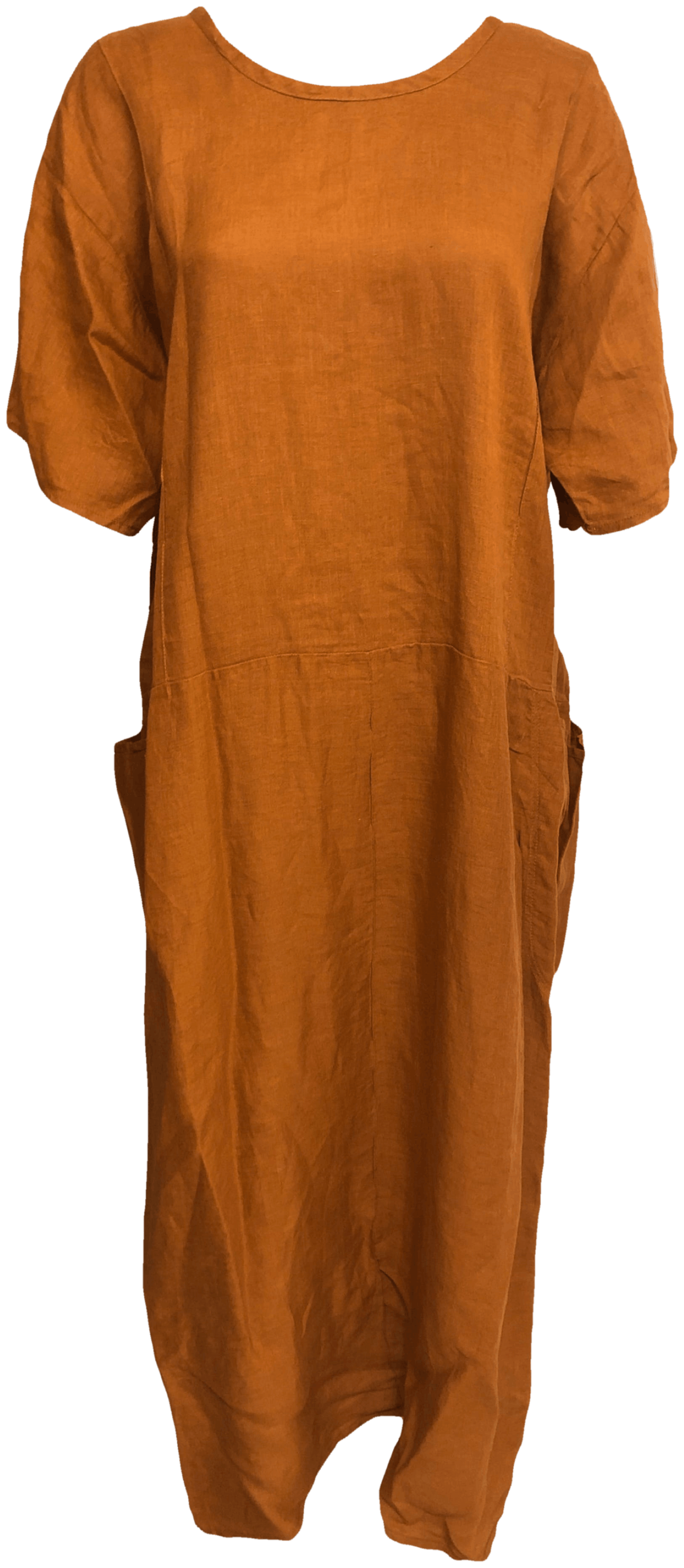 Vintage 90’s Burnt Orange Linen Dress by Flax | Shop THRILLING