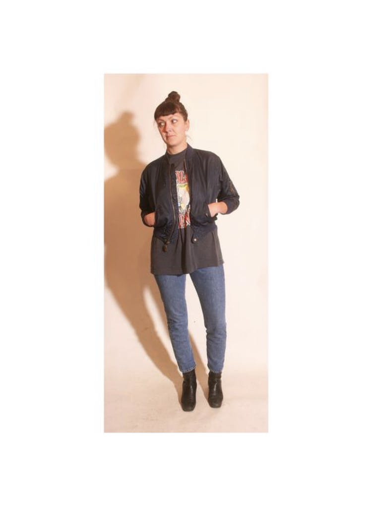 Vintage 90's Looney Tunes Taz Angel Navy Bomber Jacket by Warner ...