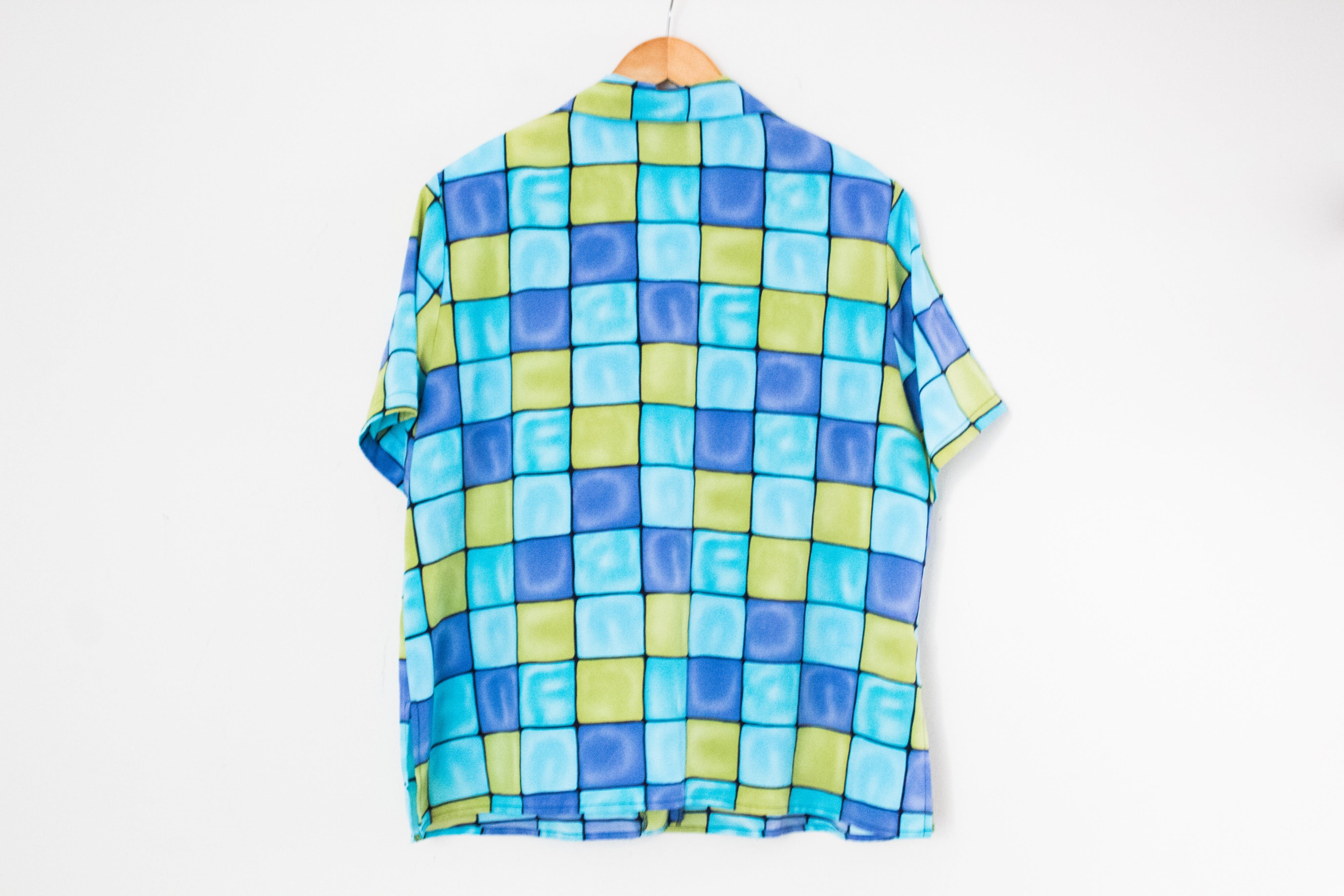 Vintage 80’s/90’s Checkered Colorblock Blouse by Notations Clothing Co ...