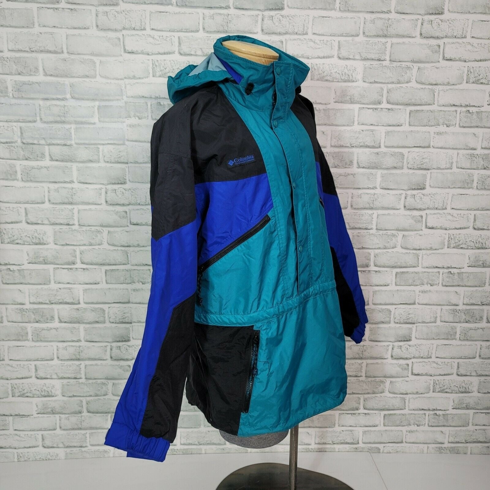 Vintage 90’s Bright Colorblock Mens M Hooded Ski Jacket by Columbia ...