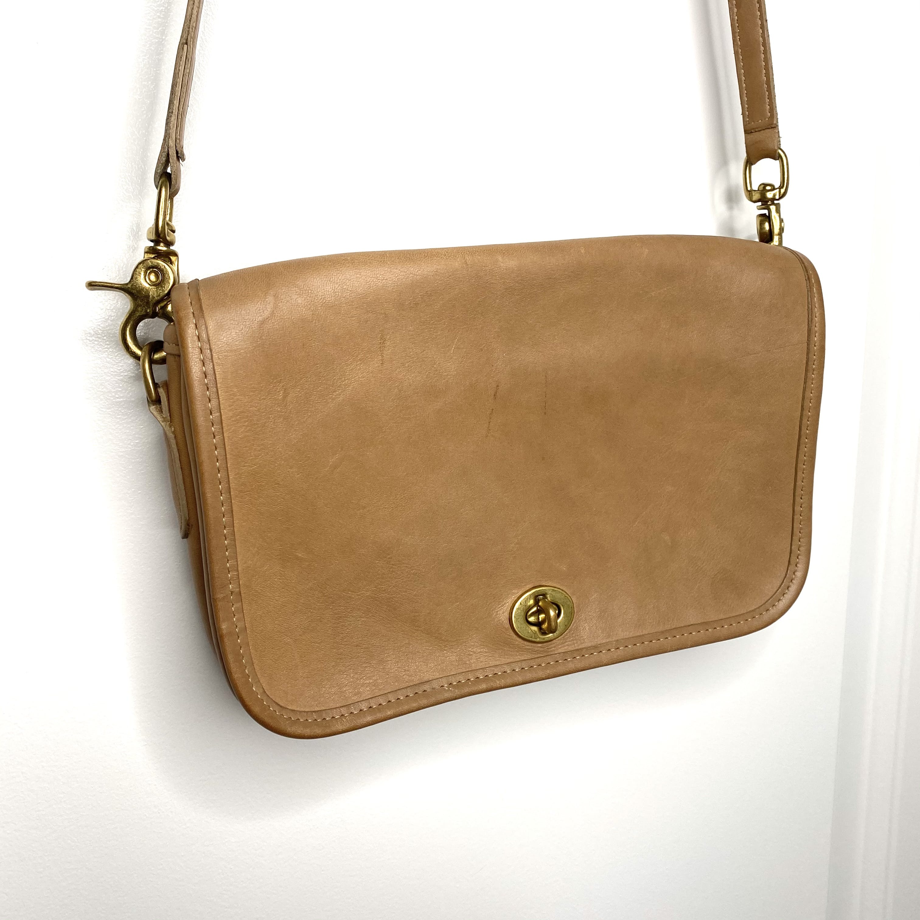 Vintage Coach Originals Tan Leather Crossbody Bag by Coach | Shop THRILLING