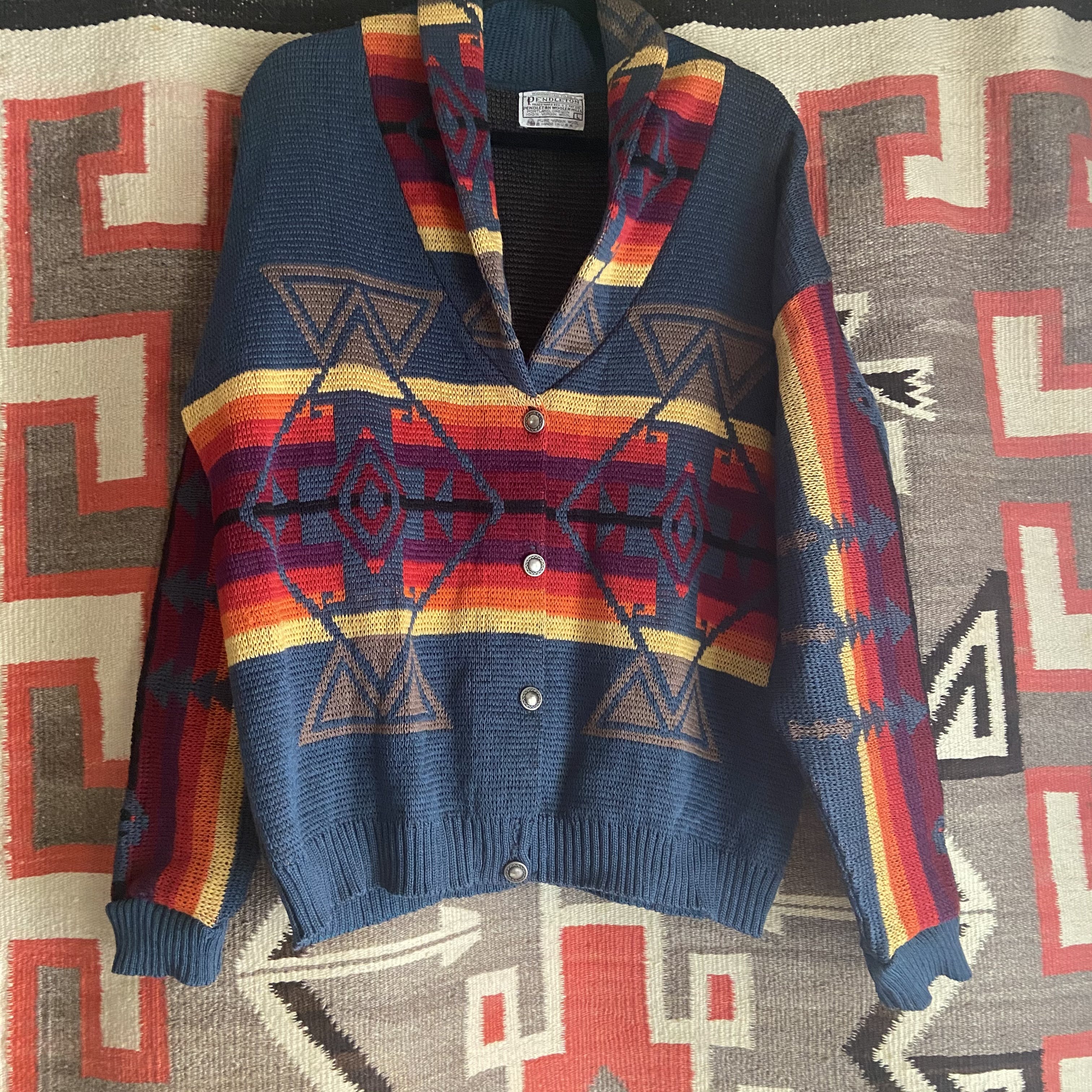 Vintage Pendleton Aztec Southwest Cowichan Sweater | Shop THRILLING