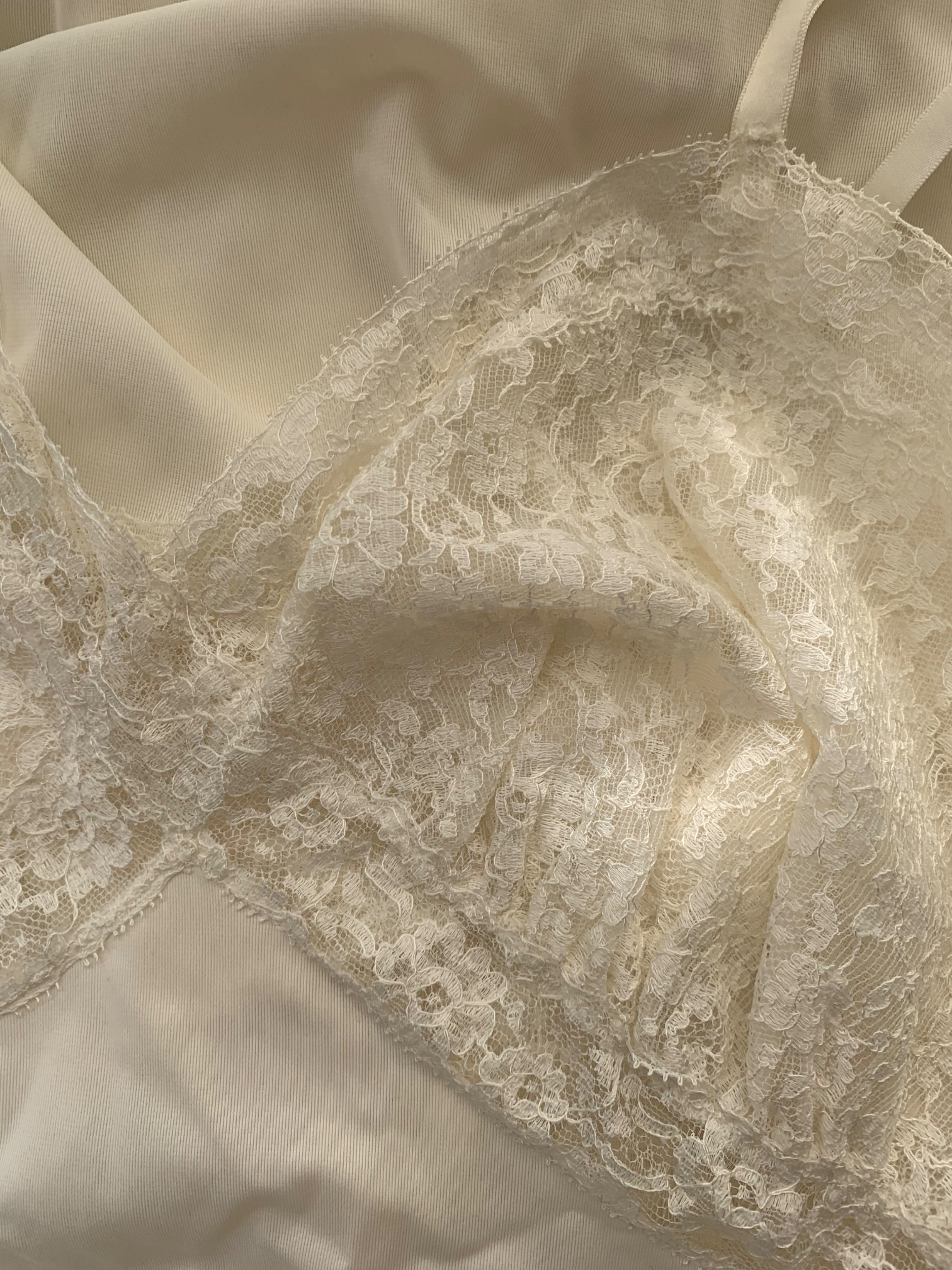 Vintage White Sheer Lace Midi Slip | Shop THRILLING
