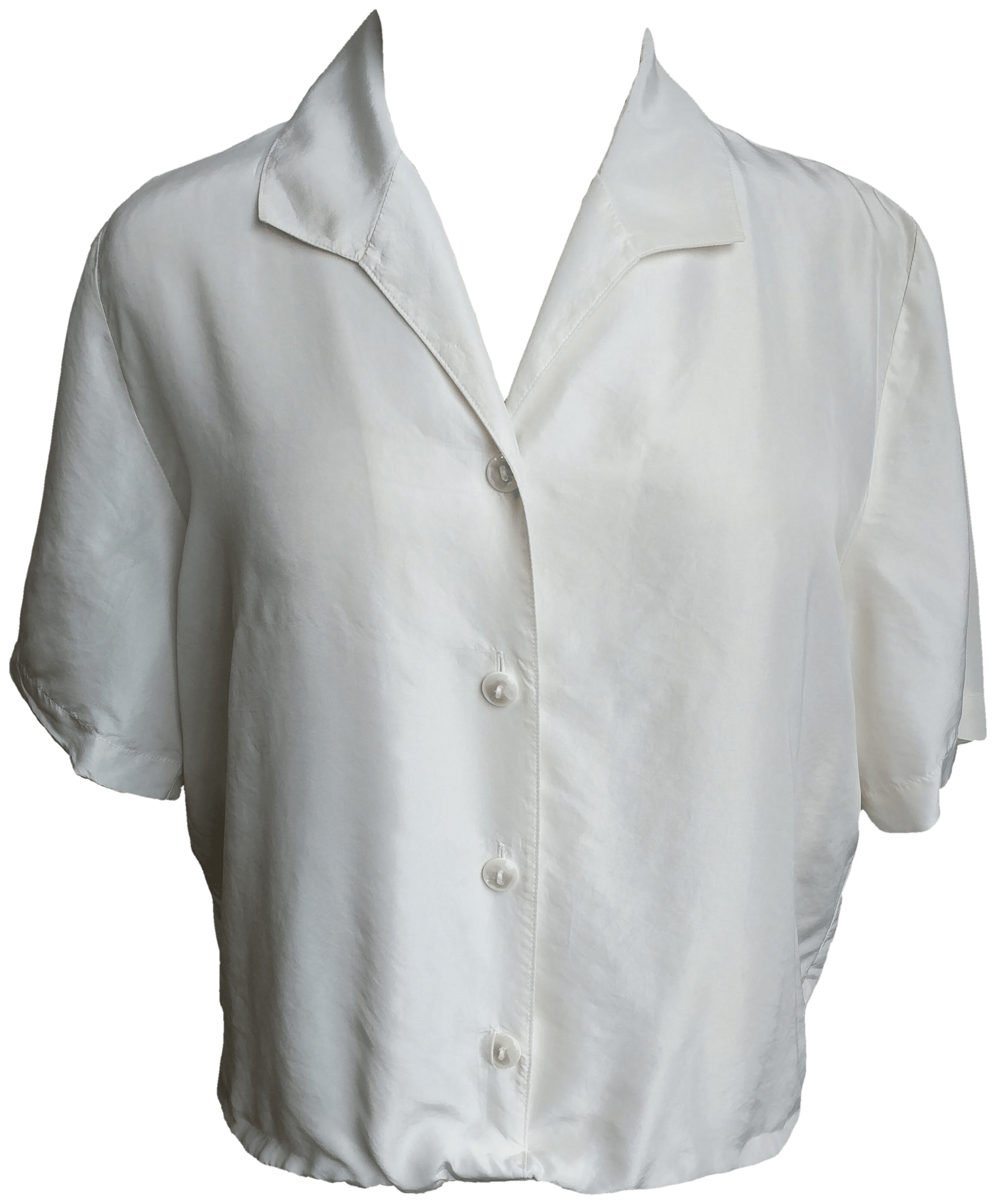 Vintage White Button Up with Elastic Waist | Shop THRILLING