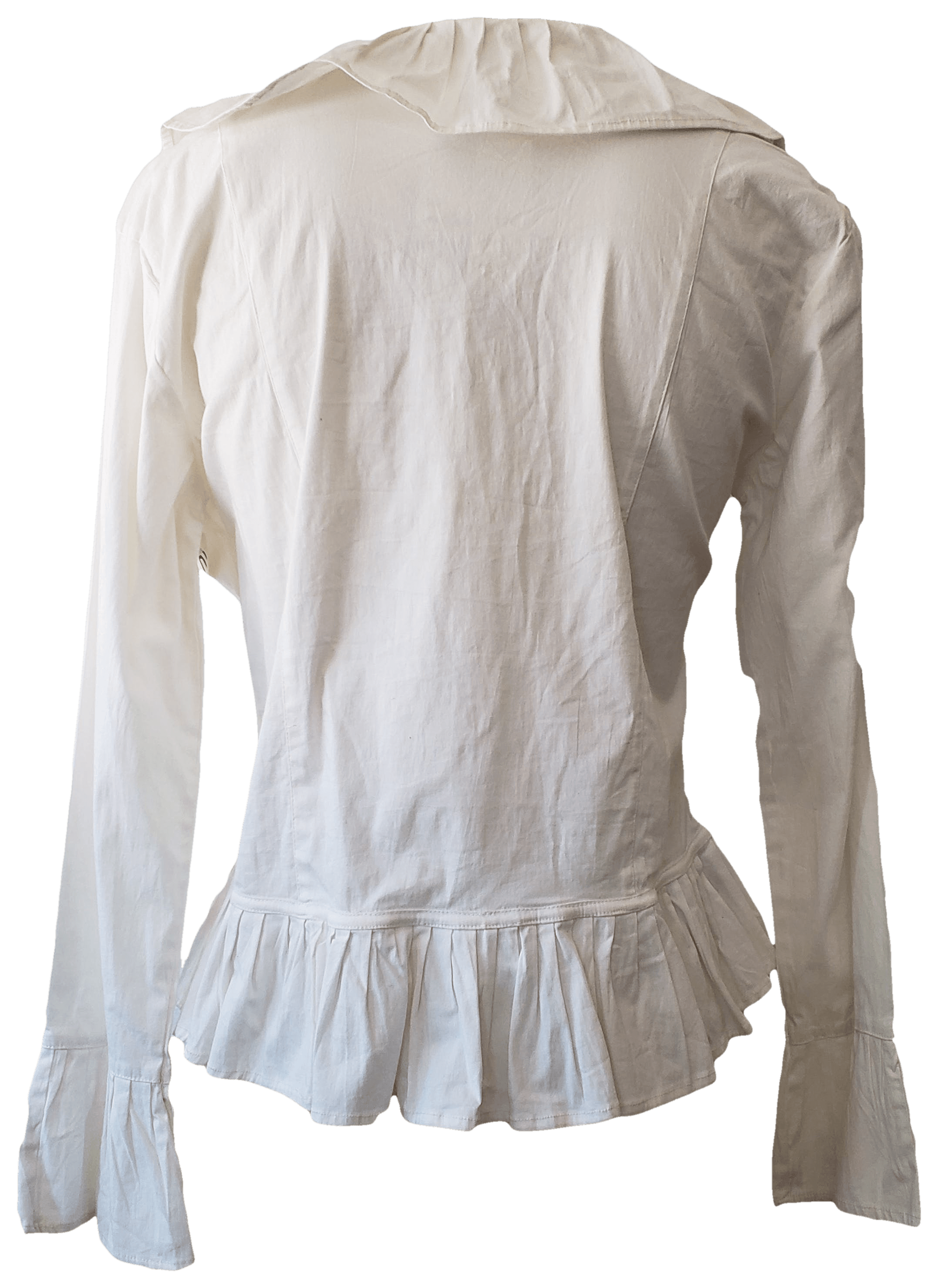 Vintage White Ruffled Jacket with Peplum | Shop THRILLING