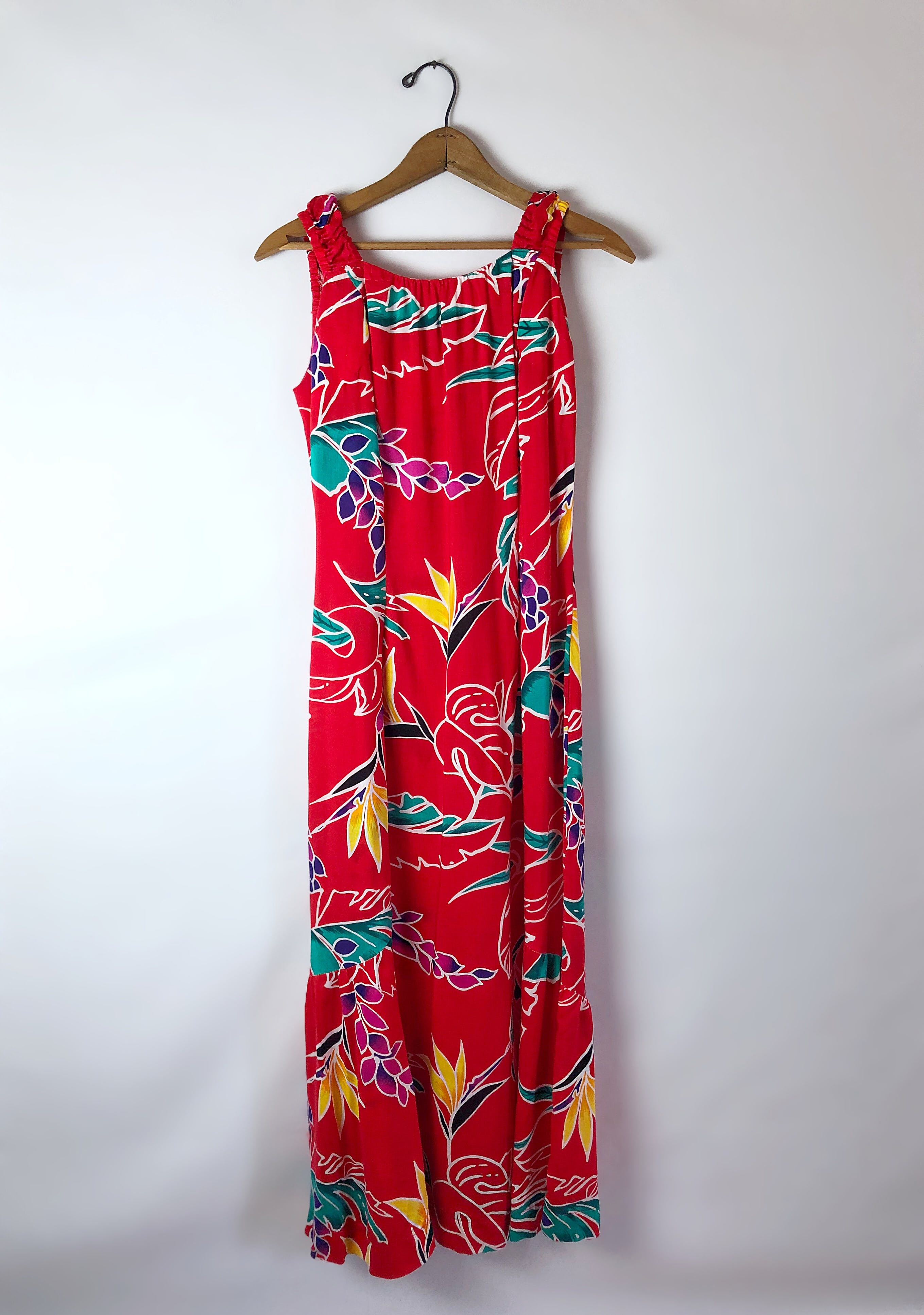 Vintage 70’s Birds of Paradise Floral Handmade Maxi Sundress | Shop ...