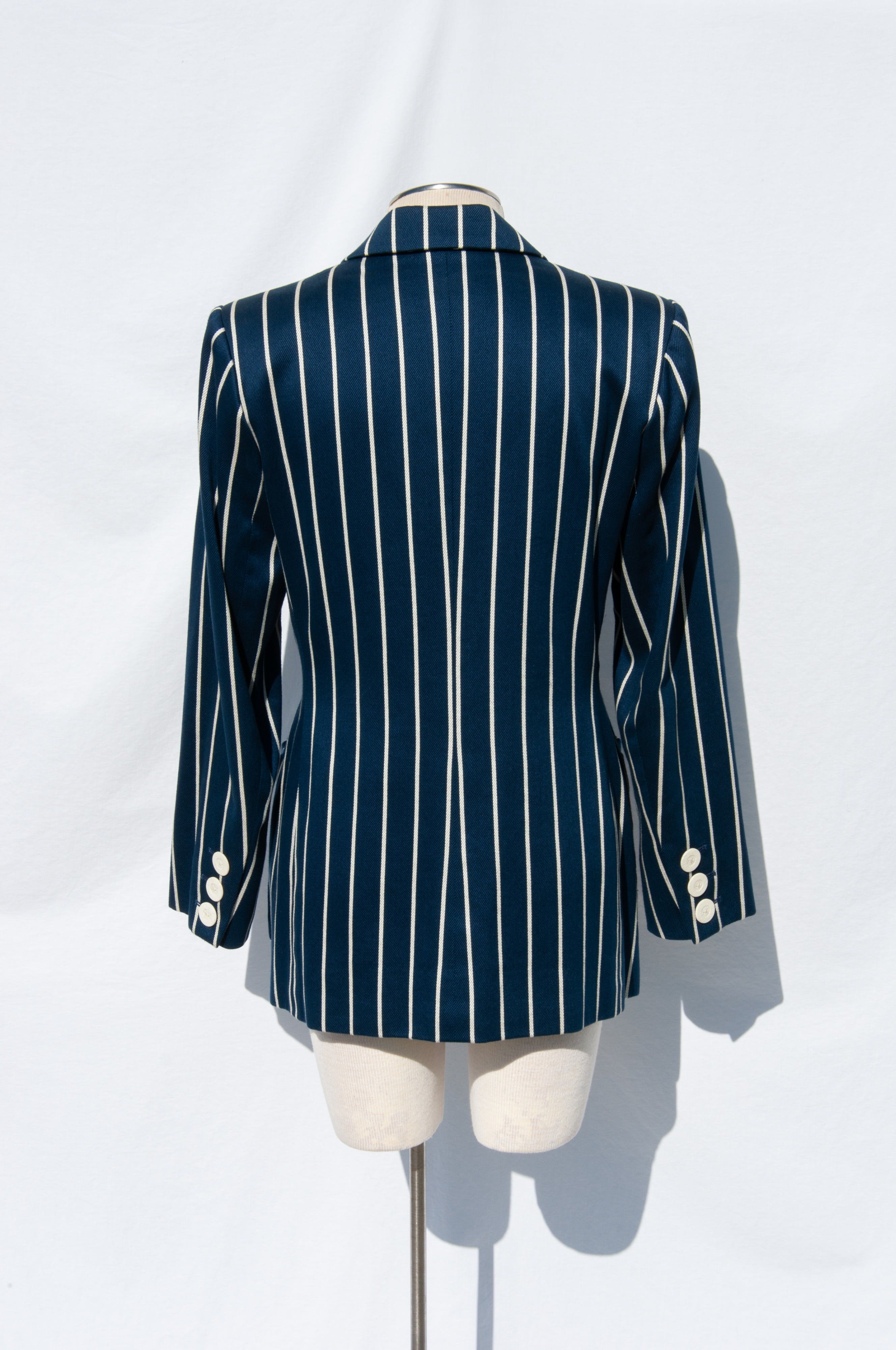 Vintage Ysl Blue and White Double Breasted Jacket | Shop THRILLING
