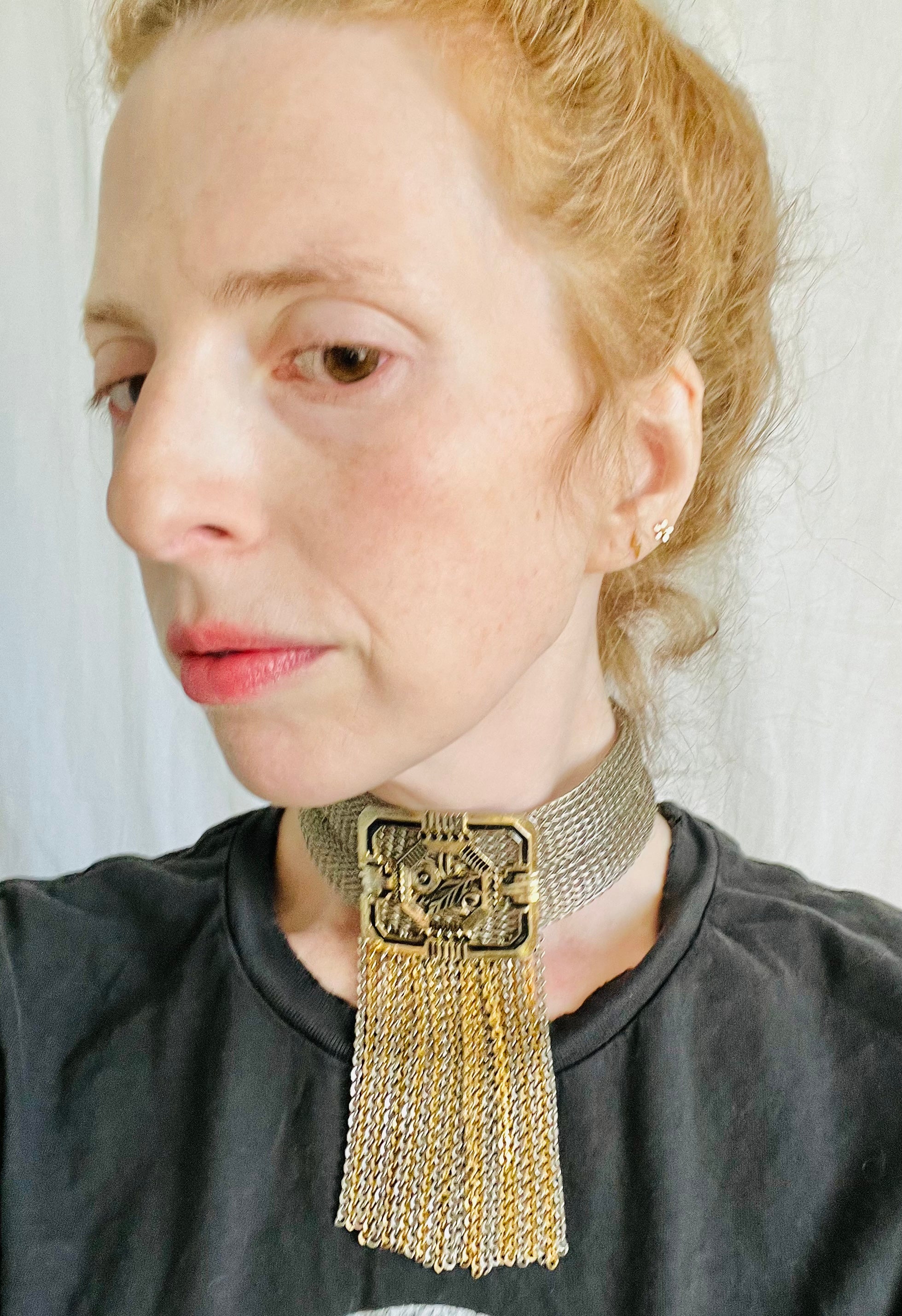 Vintage Mesh Sandor Deco Style Choker Necklace By Sandor | Shop THRILLING